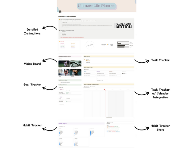 Ultimate Life Planner | Personal Organizer Template | Jeremy Notion